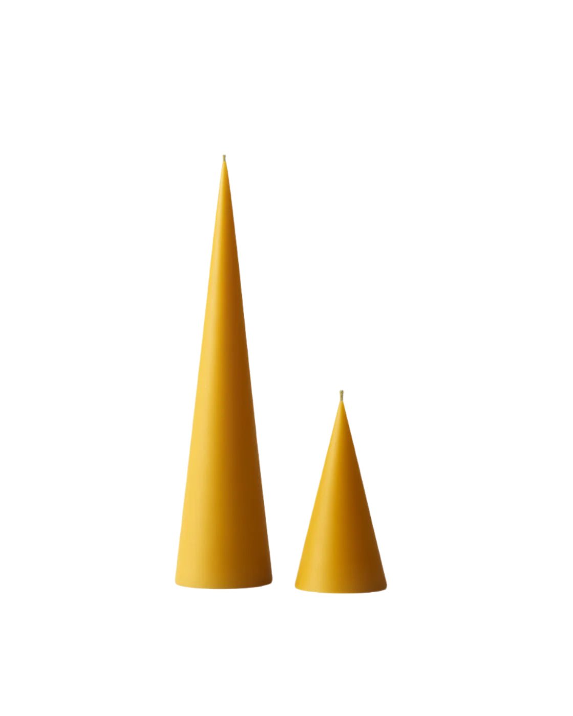 Double Cone Beeswax Pillar Candles Set of 2 | Natural Hypoallergenic ...