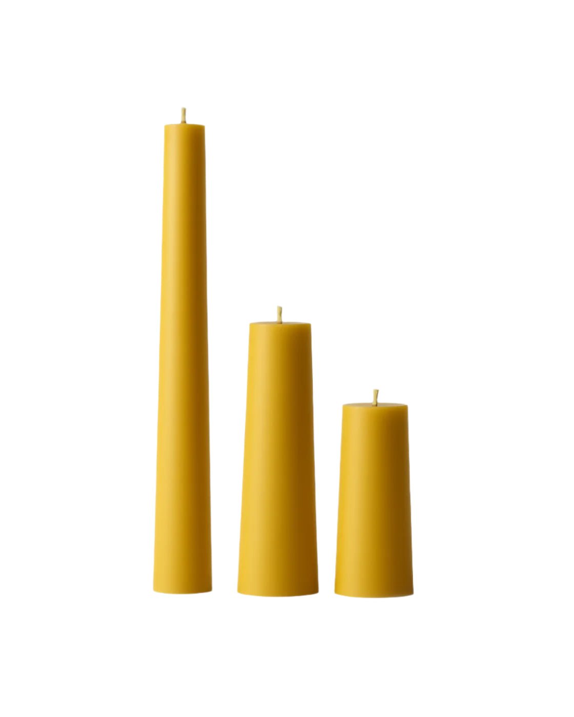 Beeswax Pillar Candles Set of 3 – Sostter