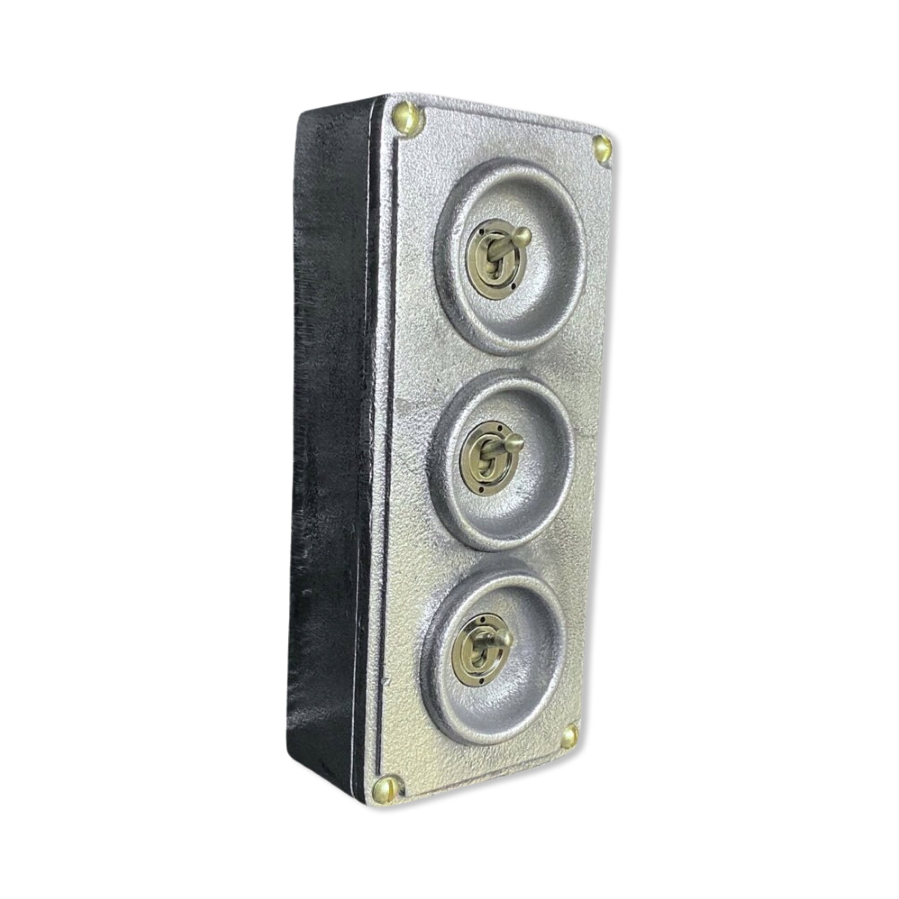 Vintage-Electrical | 3 Gang Cast Metal Switch | Industrial | Brix ...